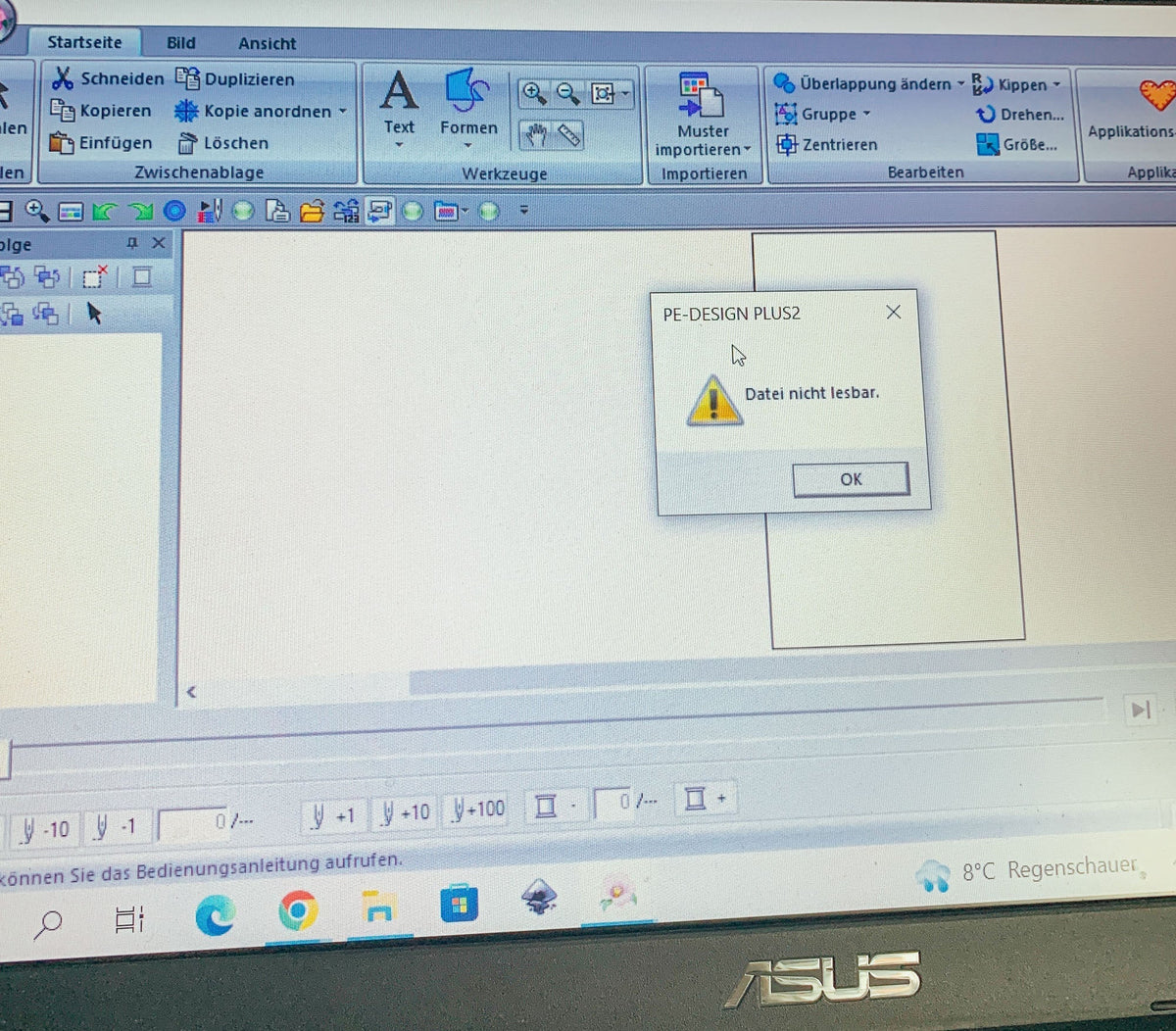PES file not readable in PE Design – what you can do – Make ma!